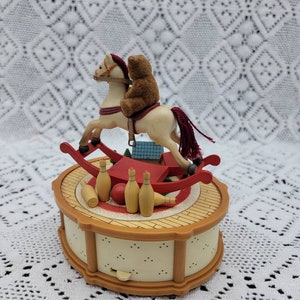 Vintage Musical Rocking Horse With Teddy Bear 1995 Play Plus - Etsy