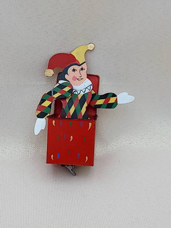 Vintage Dept 56 Metal Jester Jack in the Box Clip Christmas - Etsy