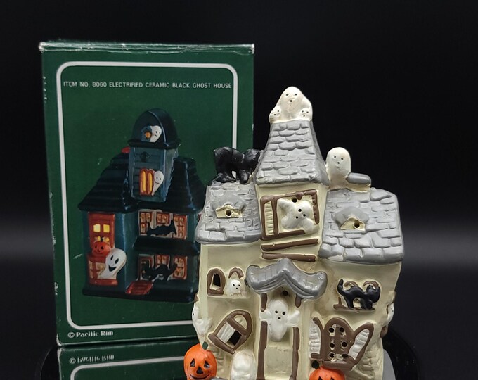 Halloween Ceramic Haunted Ghost House Pacific Rim - Etsy