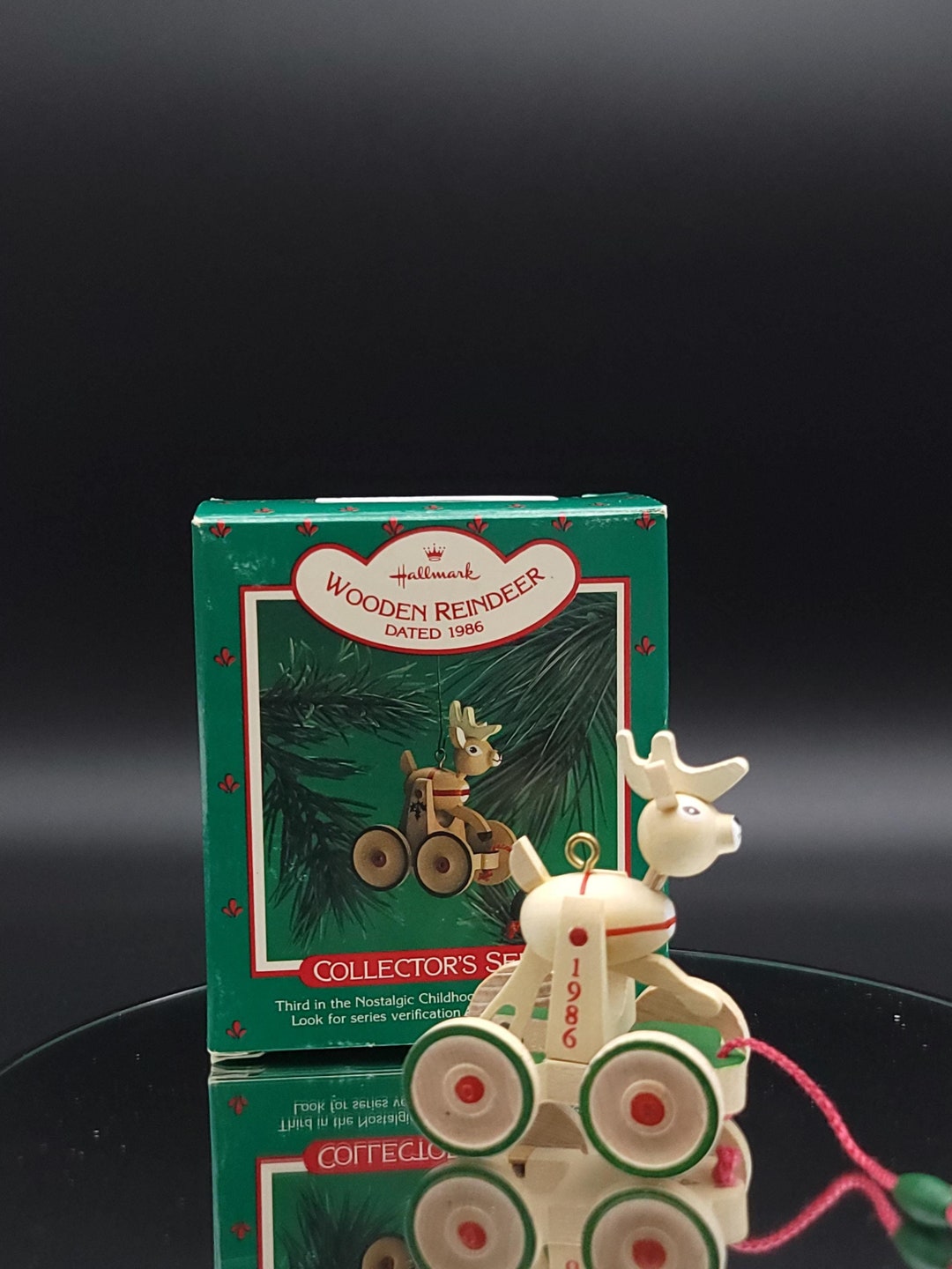 1986 Wooden Reindeer - Toy Reindeer Ornament Christmas Vintage Hallmark ...