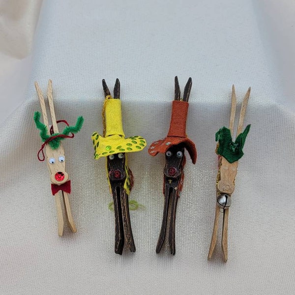 Clothespin Reindeer - Etsy
