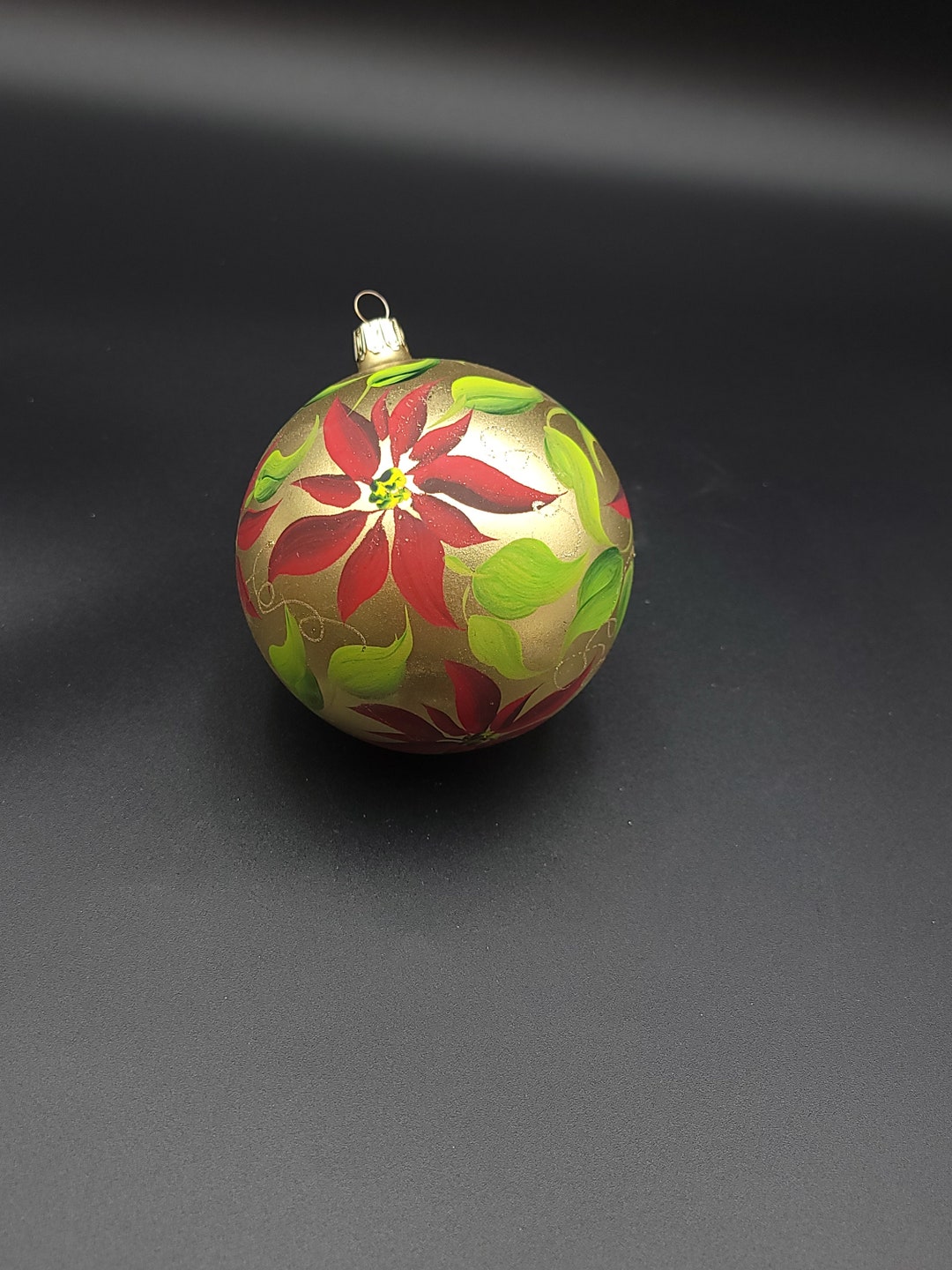 Beautiful 4 Glass Ball Poinsettia Christmas Tree - Etsy
