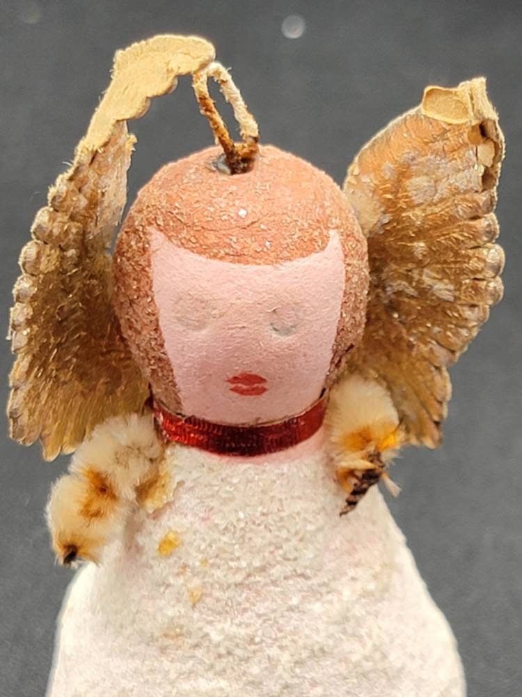 Vintage Putz Mica Angel With Gold Wings Christmas Decoration - Etsy