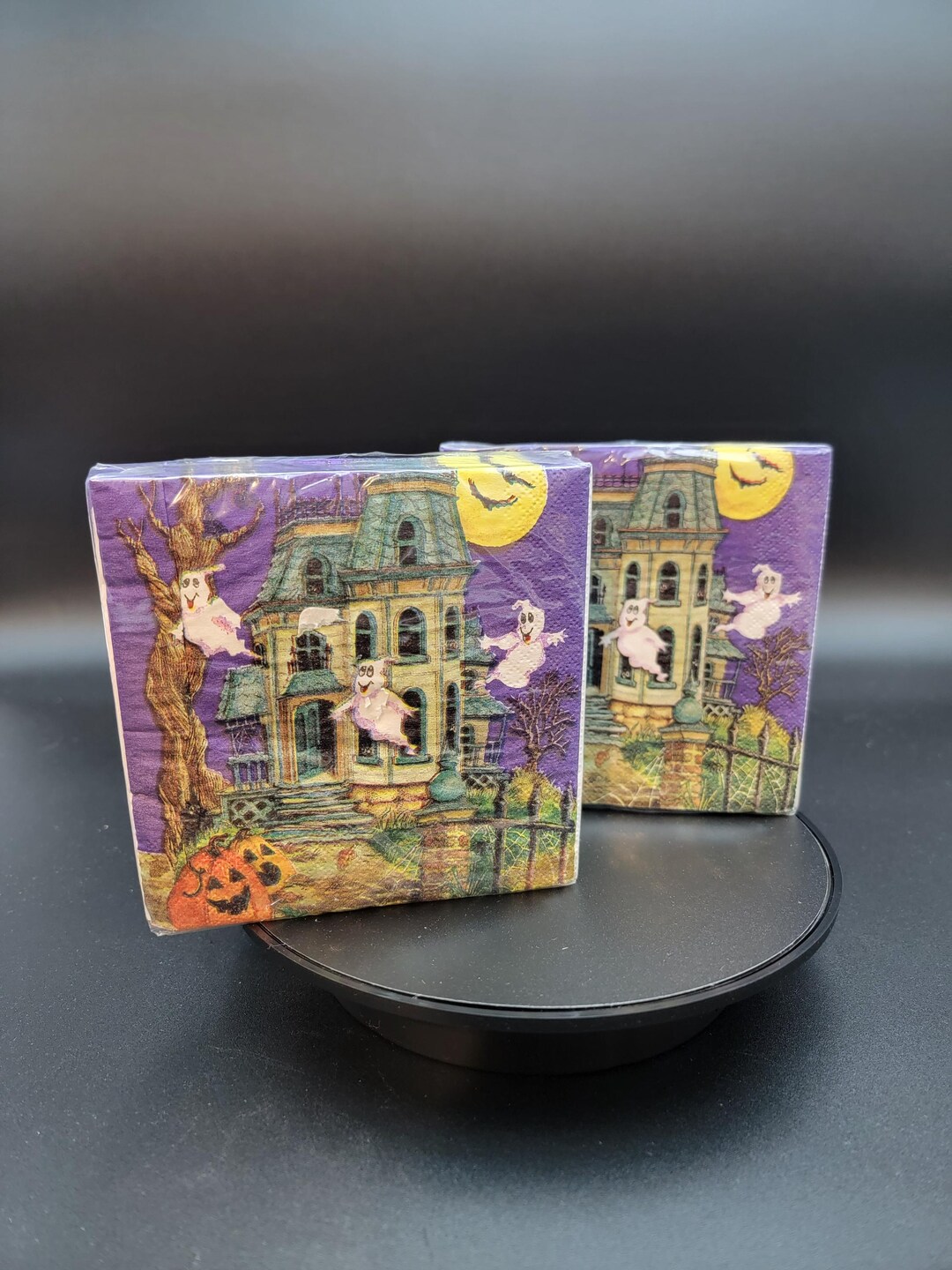 2 Haunted House Casper Napkin Halloween Fall Decoration - Etsy
