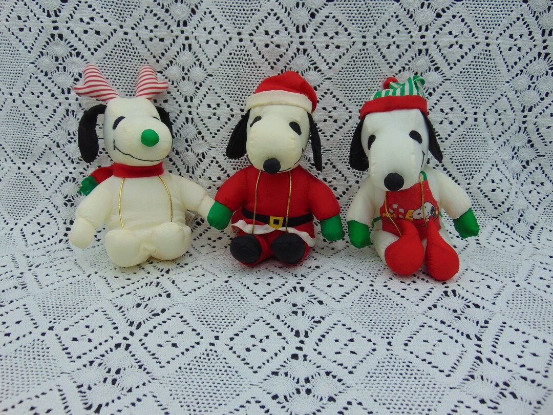 Vintage Snoopy Plush Doll 8"-9" Tall - Select From List - Santa ...