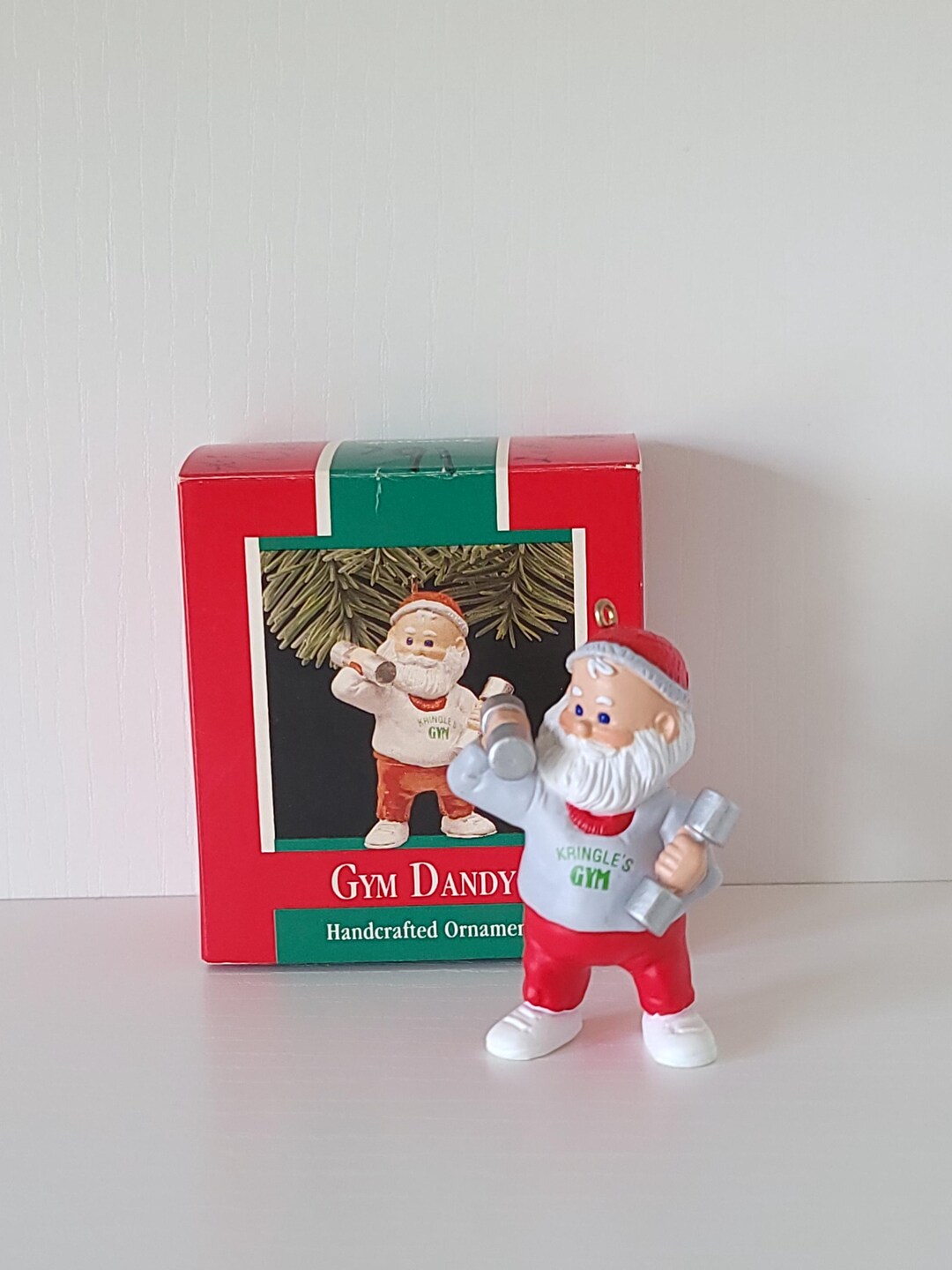 1989 Gym Dandy Santa With Weights Christmas Vintage Hallmark Keepsake ...