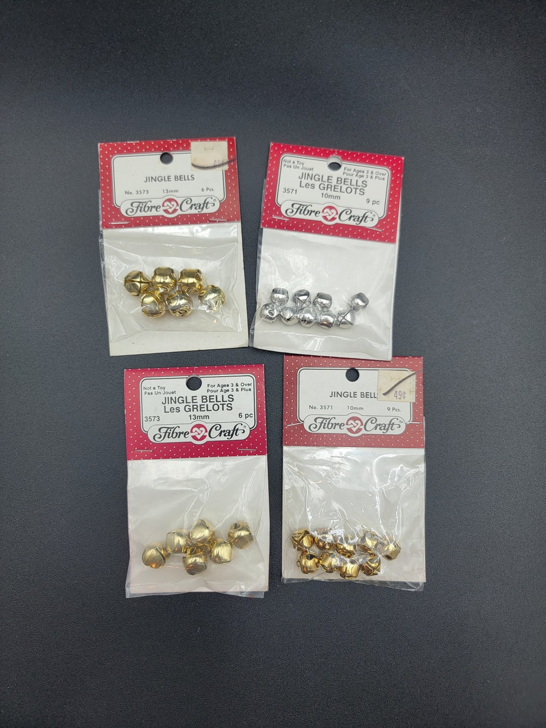 4 Packs Vintage Jingle Bells 13 Mm and 10 Mm Original Packaging - Etsy