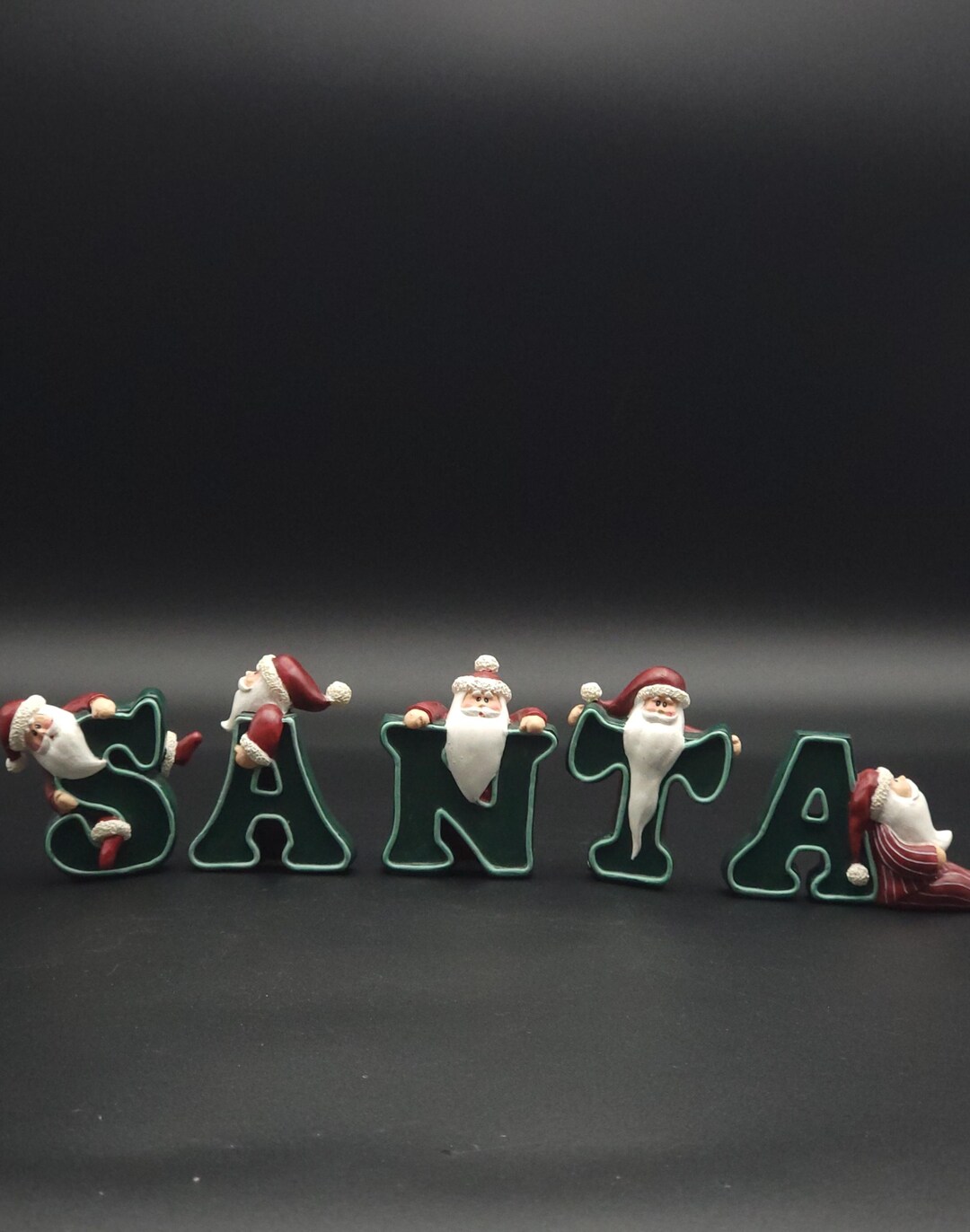 SANTA Letters With Silly Santas Christmas Decoration Resin - Etsy