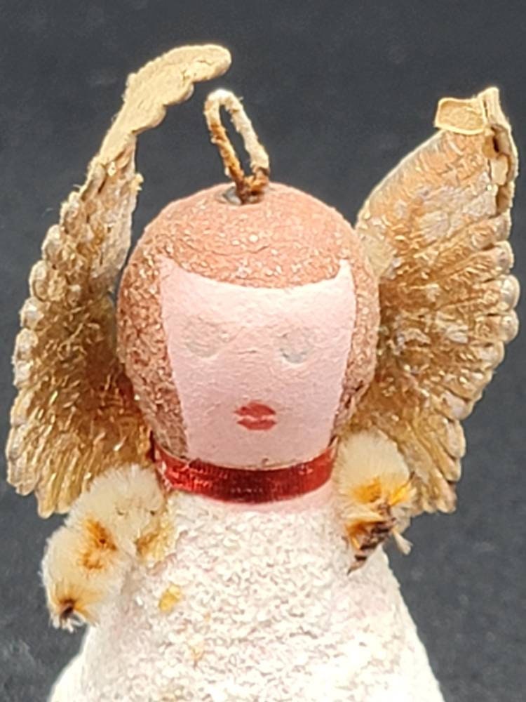 Vintage Putz Mica Angel With Gold Wings Christmas Decoration - Etsy