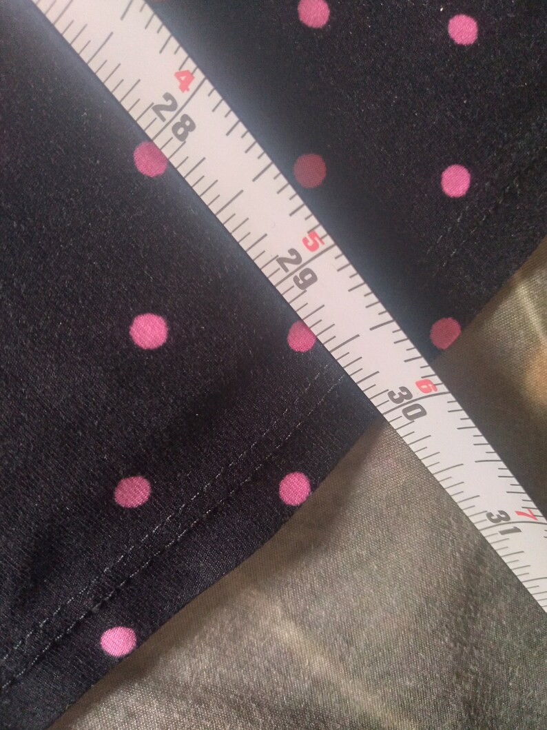 Linea Donatella Nightgown Medium Black Pink Polkadots Bows Chemise ...