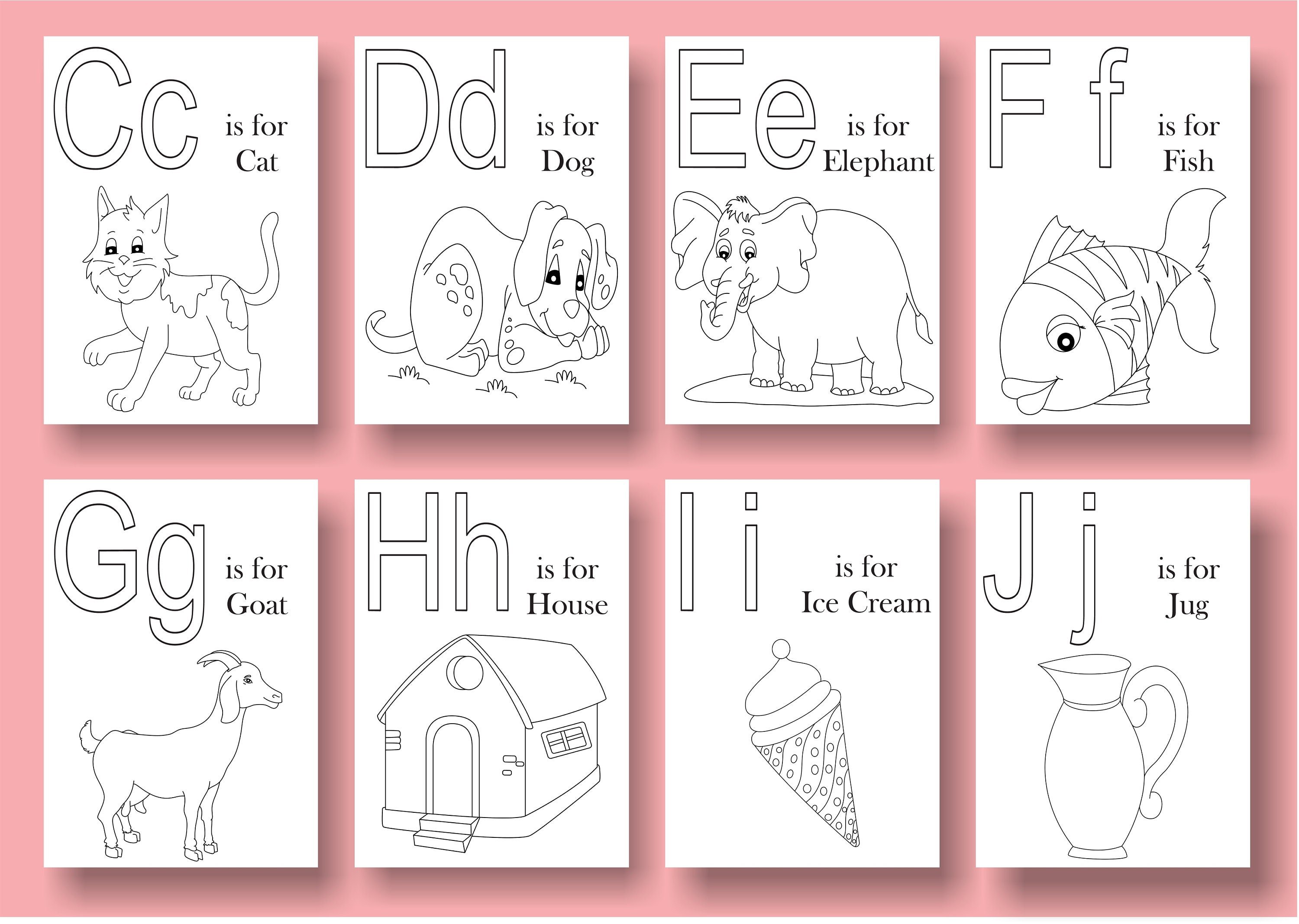 Alphabet Coloring Book - Etsy