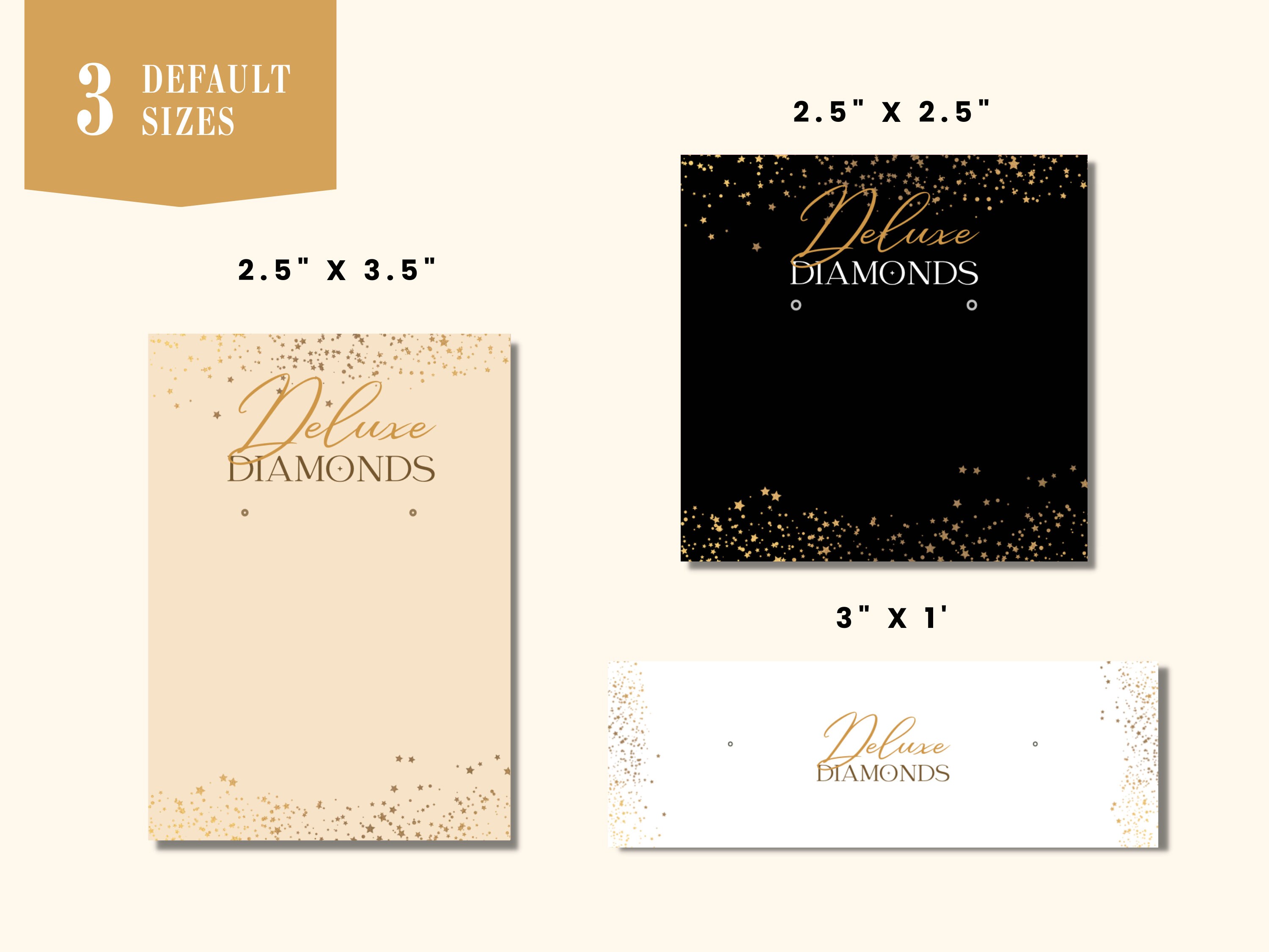 Editable Elegant Earring Card Template, Luxe Earring Card, Jewelry Card ...