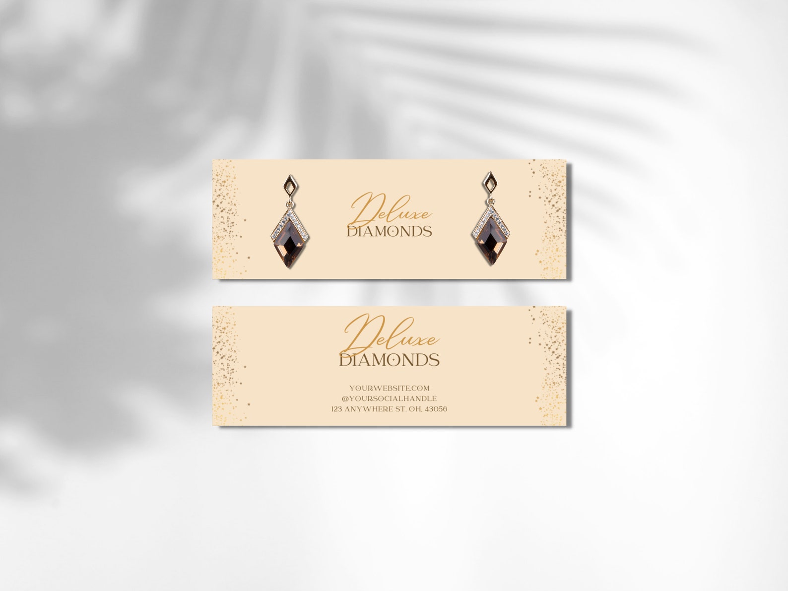 Editable Elegant Earring Card Template, Luxe Earring Card, Jewelry Card ...