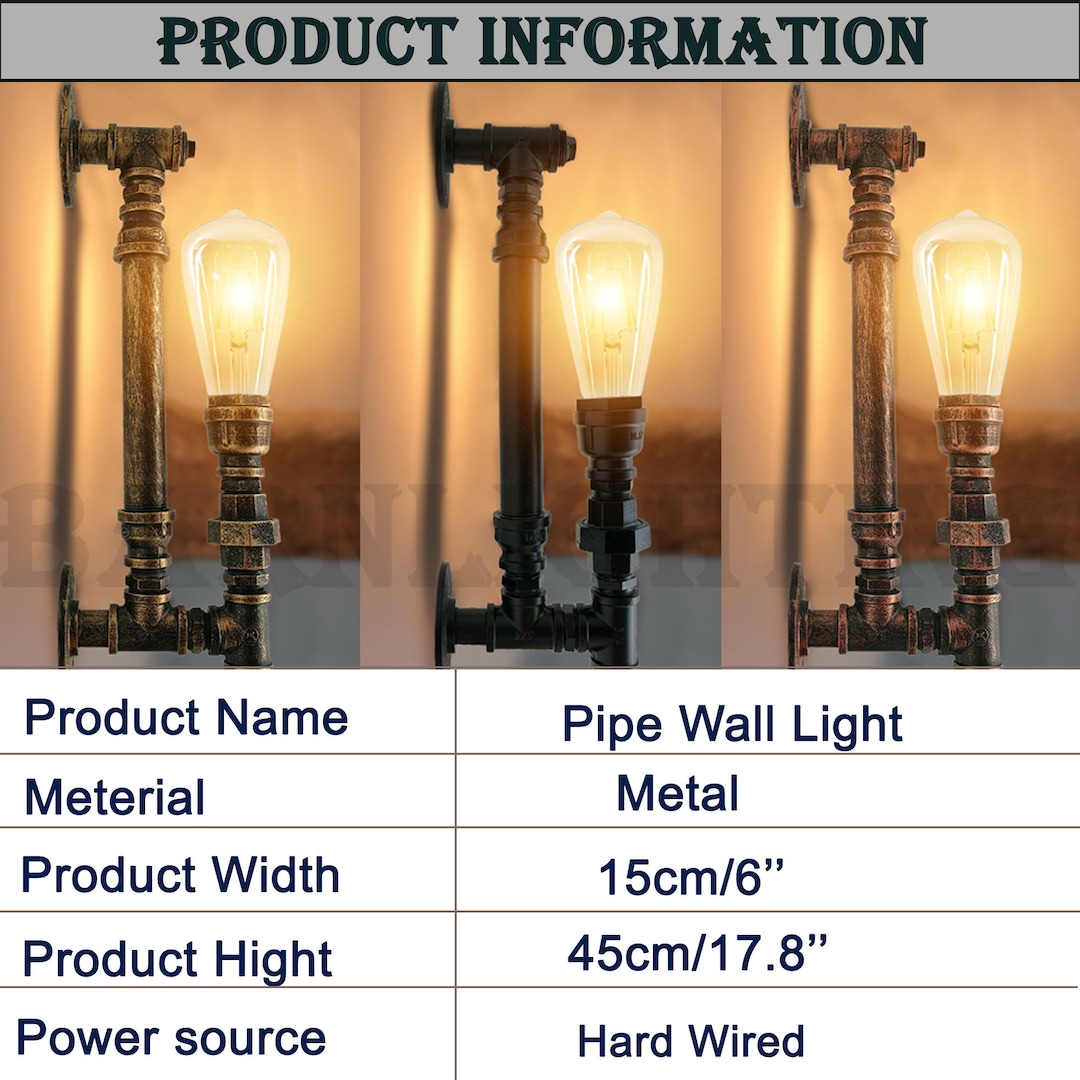 Modern Wall Fixture 15cm/6'' Pipe Lighting Indoor 360 - Etsy