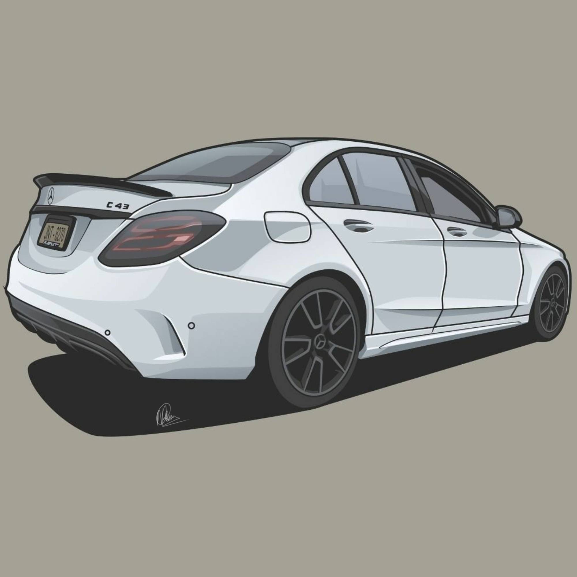 Custom Car Portrait From Your Photo DIGITAL Car Art Car Lover Gift Car ...