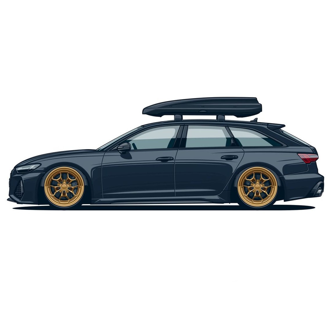 Audi RS6 AVANT Car Illustration - Etsy