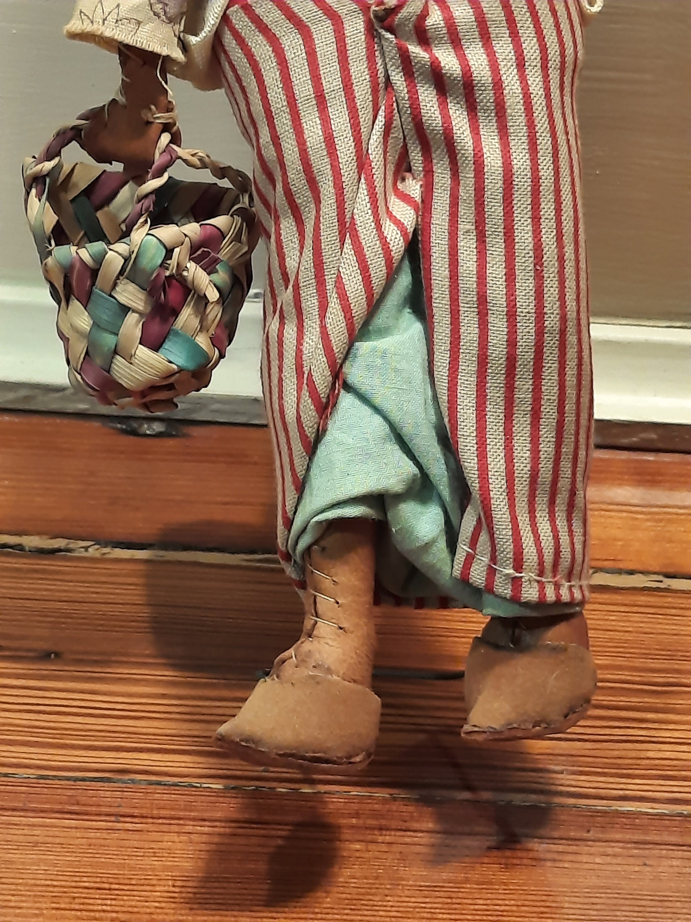 Vintage Latin American Folk Art Doll With Hand Stitched Leather Body ...