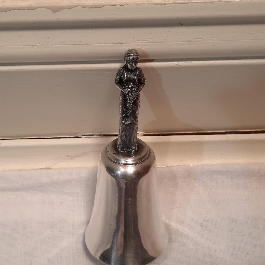 Vintage Adolfo Procopio Saint Valentine Holiday Silver Plated Bell With ...