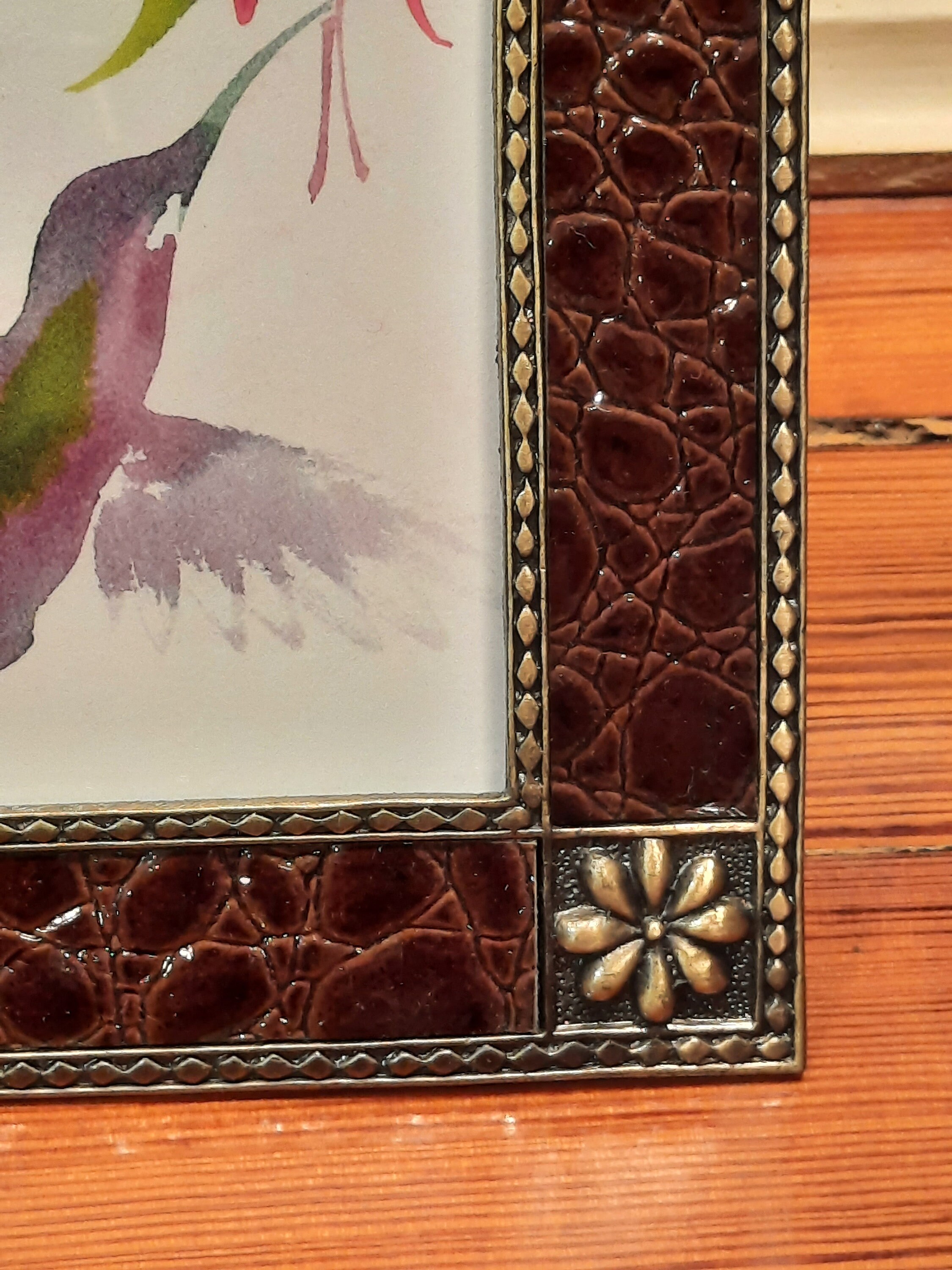 Vintage Retro Picture Frame 'four Corners' With Flower Motif, Circa ...