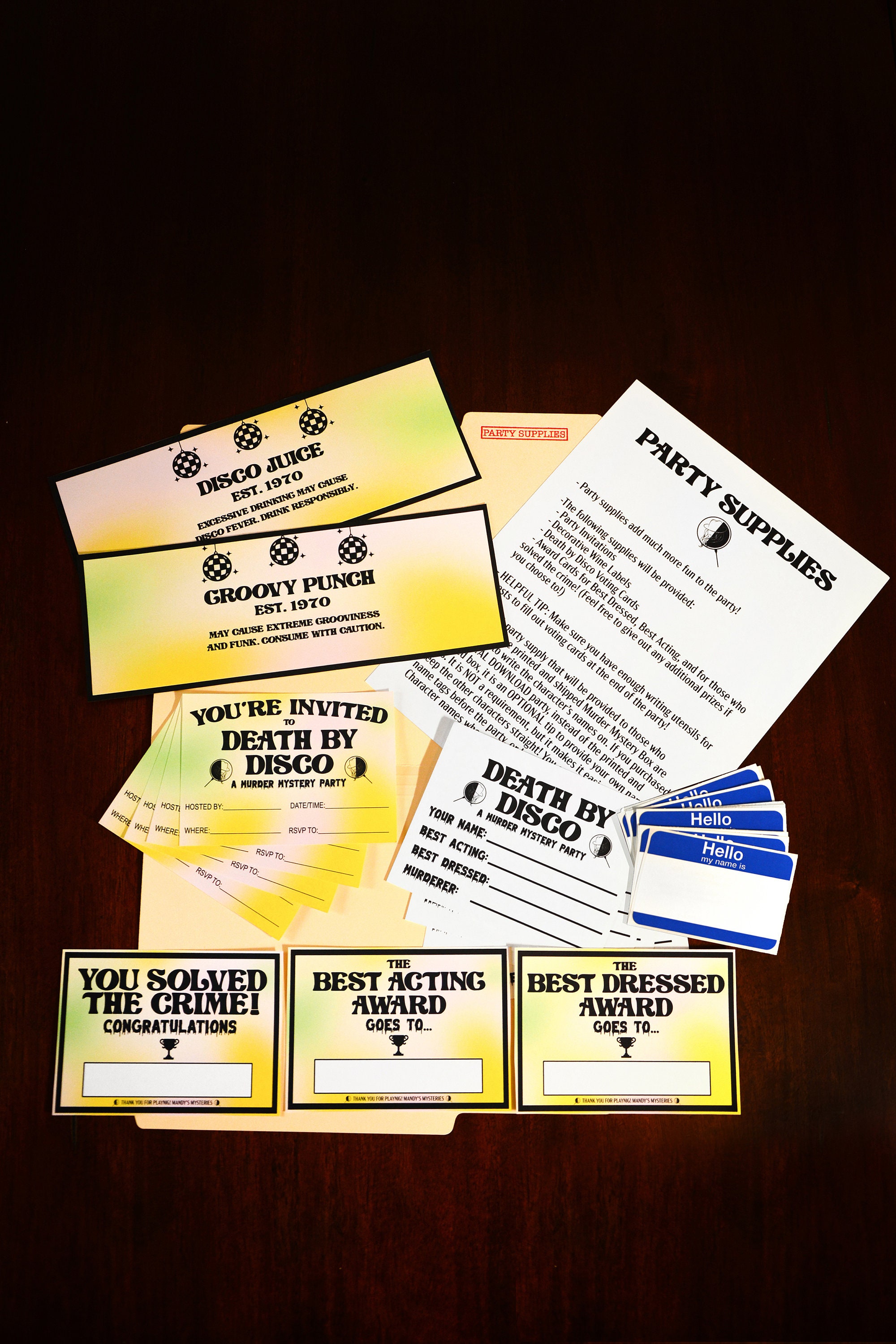 Death by Disco Murder Mystery Full Party Kit (20-27 Guests) - Etsy