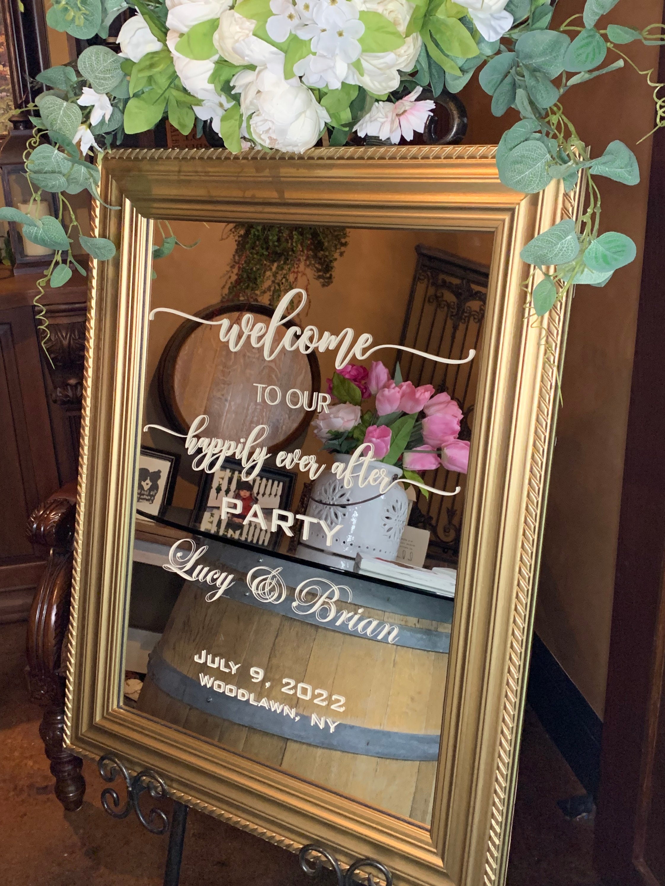 Welcome to Our Wedding Sign. Mirror Welcome to Our Wedding Sign ...
