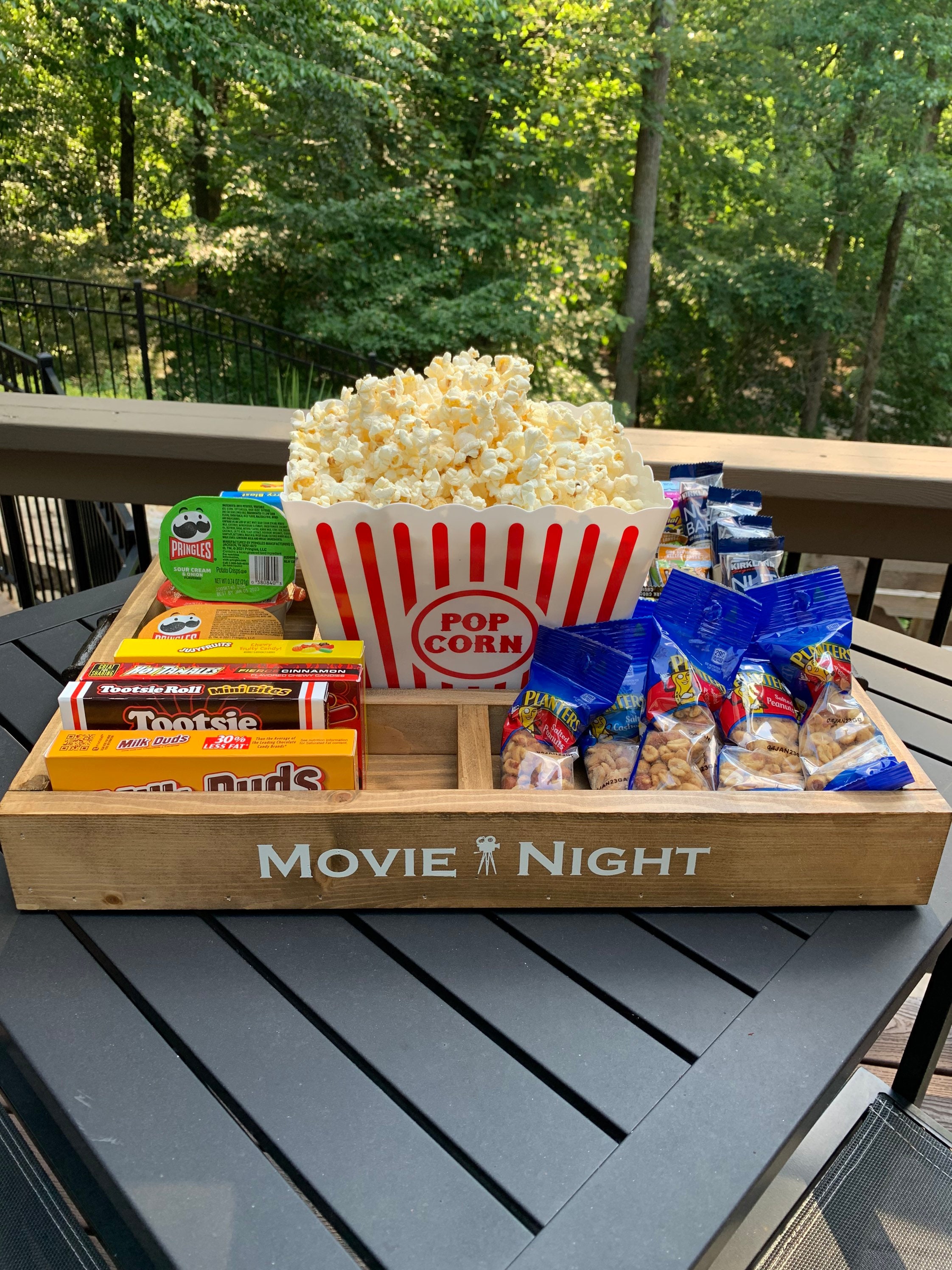 Movie Night Tray, Game Night, Party Size Tray, Snack Tray, Family Fun ...