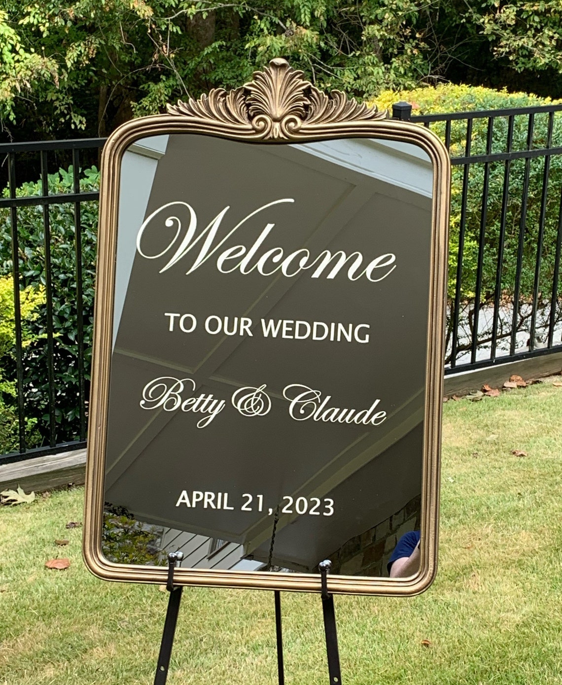 Welcome to Our Wedding Sign. Mirror Welcome to Our Wedding - Etsy