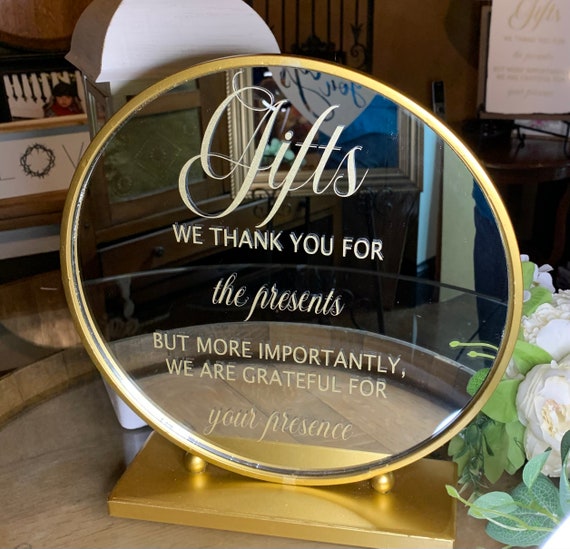 Wedding Gift Sign Gift Sign Wedding Thank You Sign - Etsy