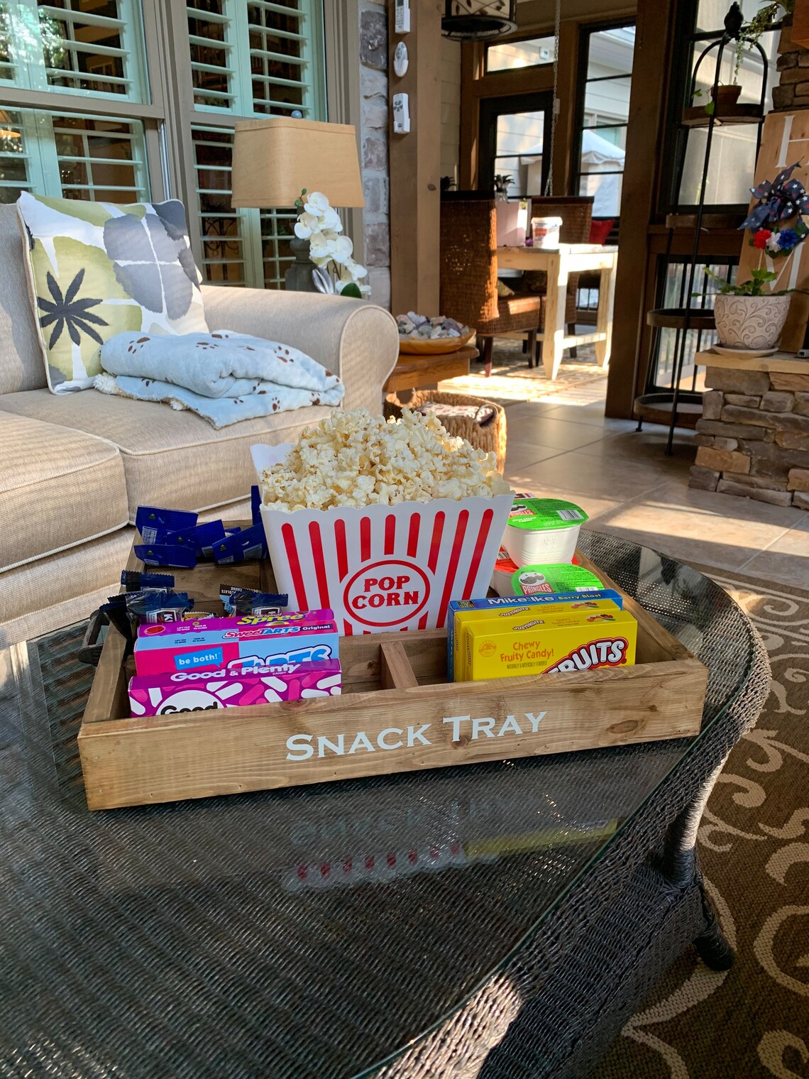 Movie Night Tray Game Night Party Size Tray Snack Tray - Etsy