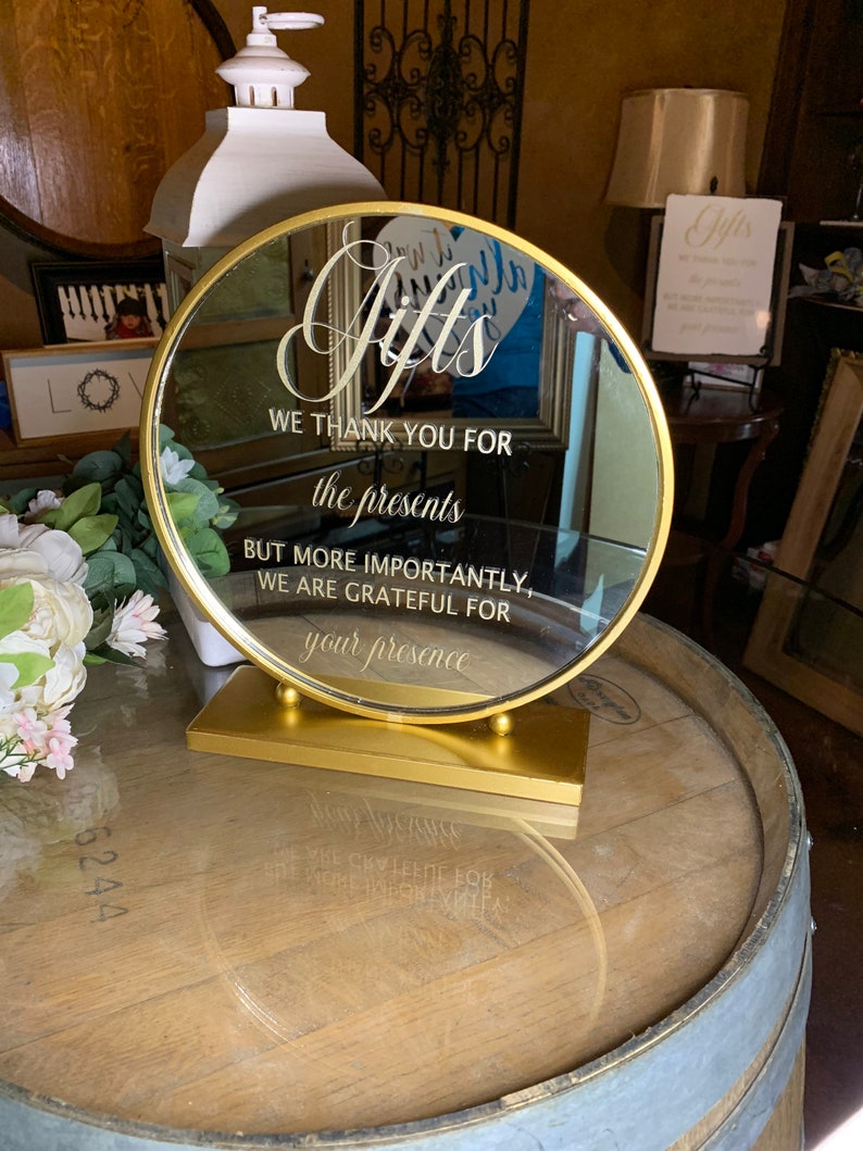 Wedding Gift Sign Gift Sign Wedding Thank You Sign - Etsy