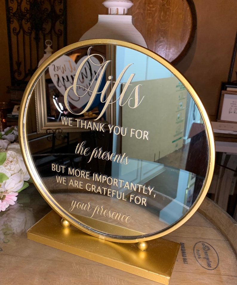 Wedding Gift Sign Gift Sign Wedding Thank You Sign - Etsy