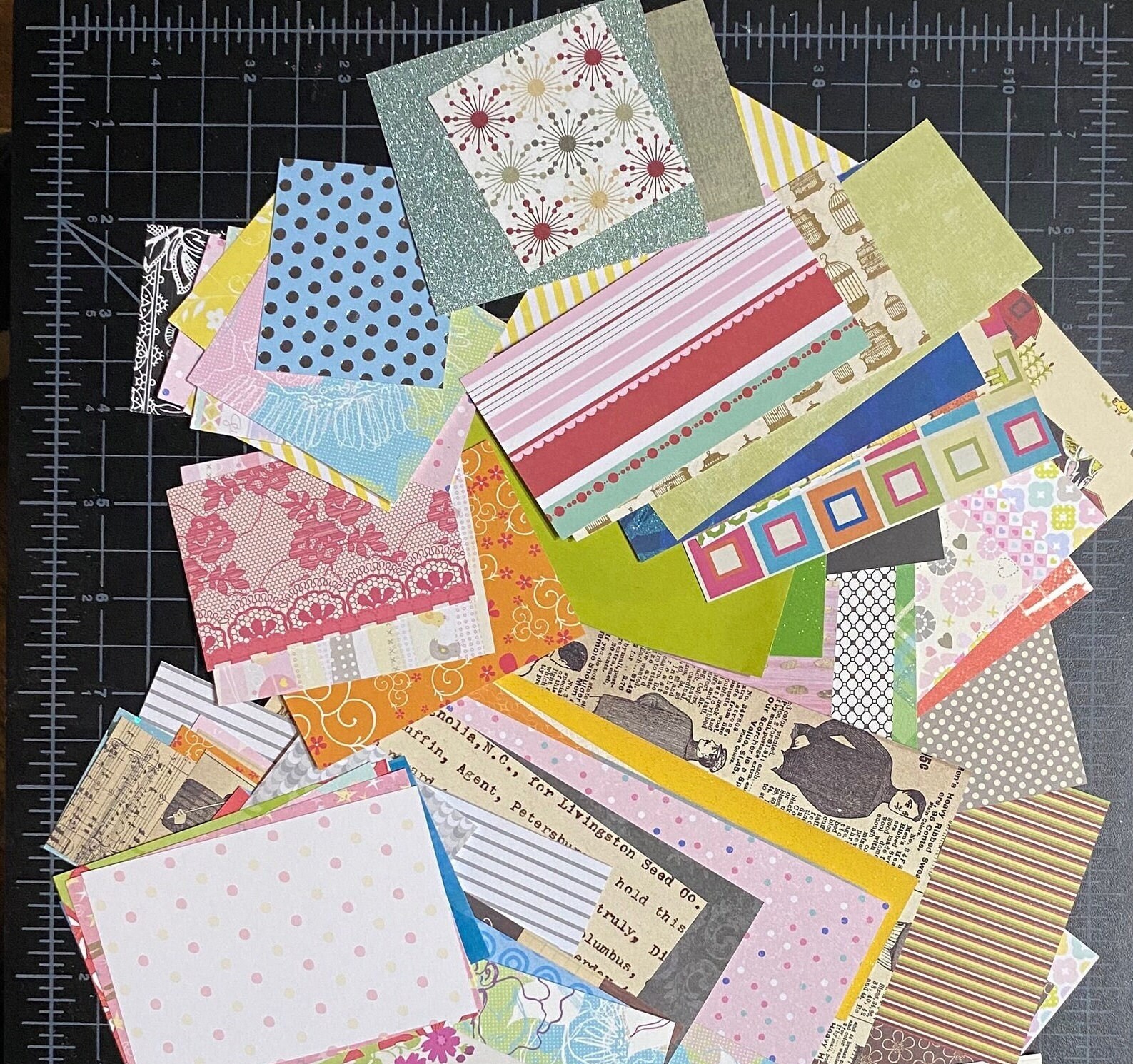 Scrap Paper Pack - 100 Piece Mixed Patterned Paper - for Junk Journal ...