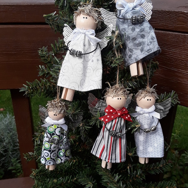 Clothespin Angels - Etsy
