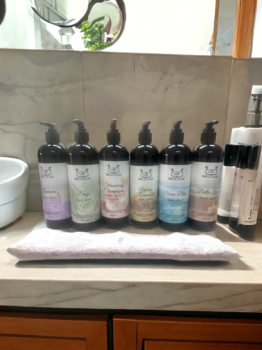 Body Wash Hand Crafted 16oz With Fragrance Oil and Vitamin "e", Organic ...