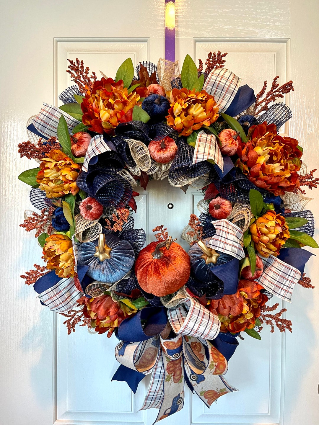 Fall Wreath Fall Wreath for Front Door Front Door Decor - Etsy