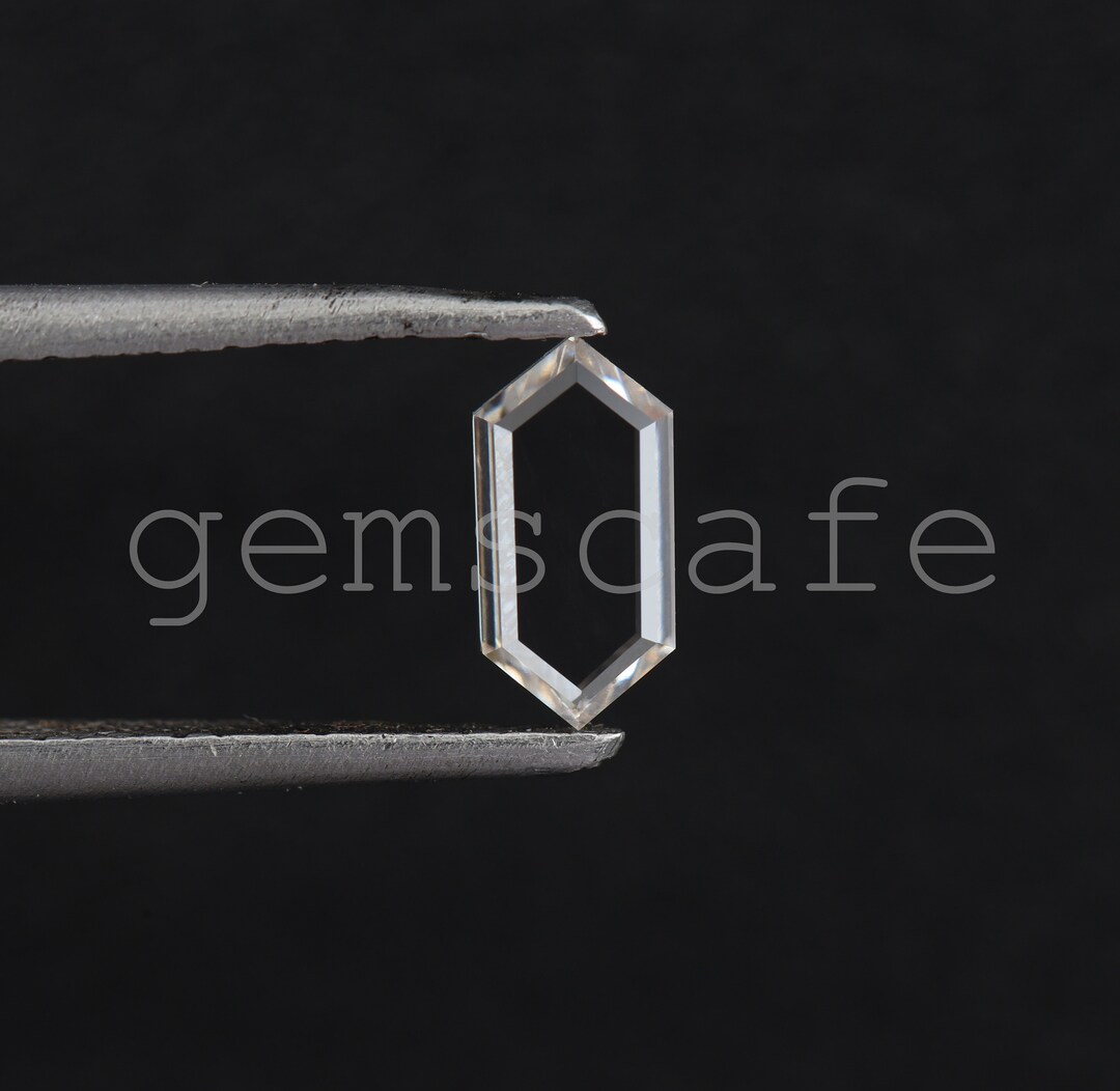 Portrait Cut Hexagon Diamond - Long Edge Hexagon Portrait Cut Lab Grown ...