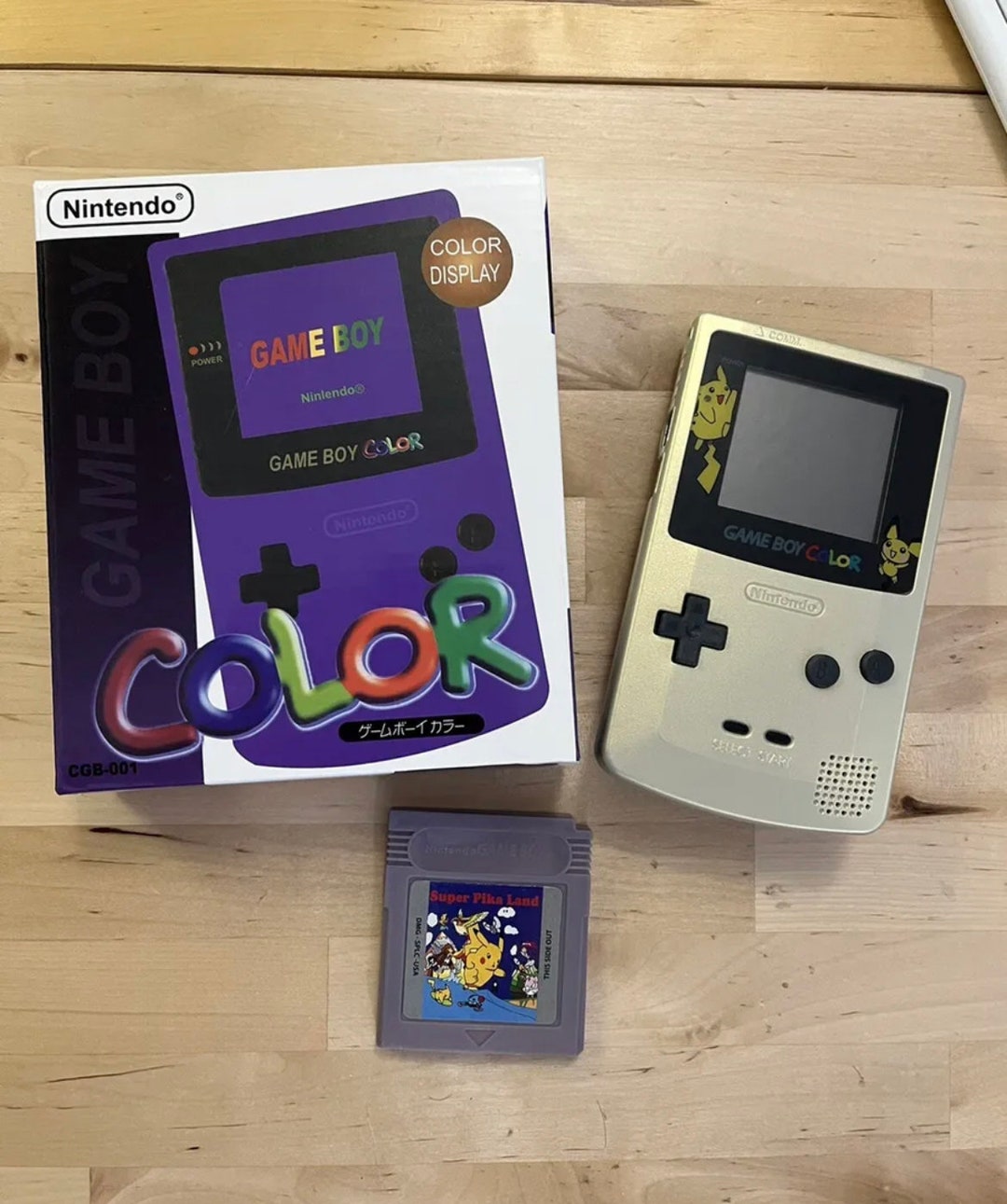 Gold Pokémon Gameboy Color Cartridge Nintendo GBC Anime Pikachu NES - Etsy