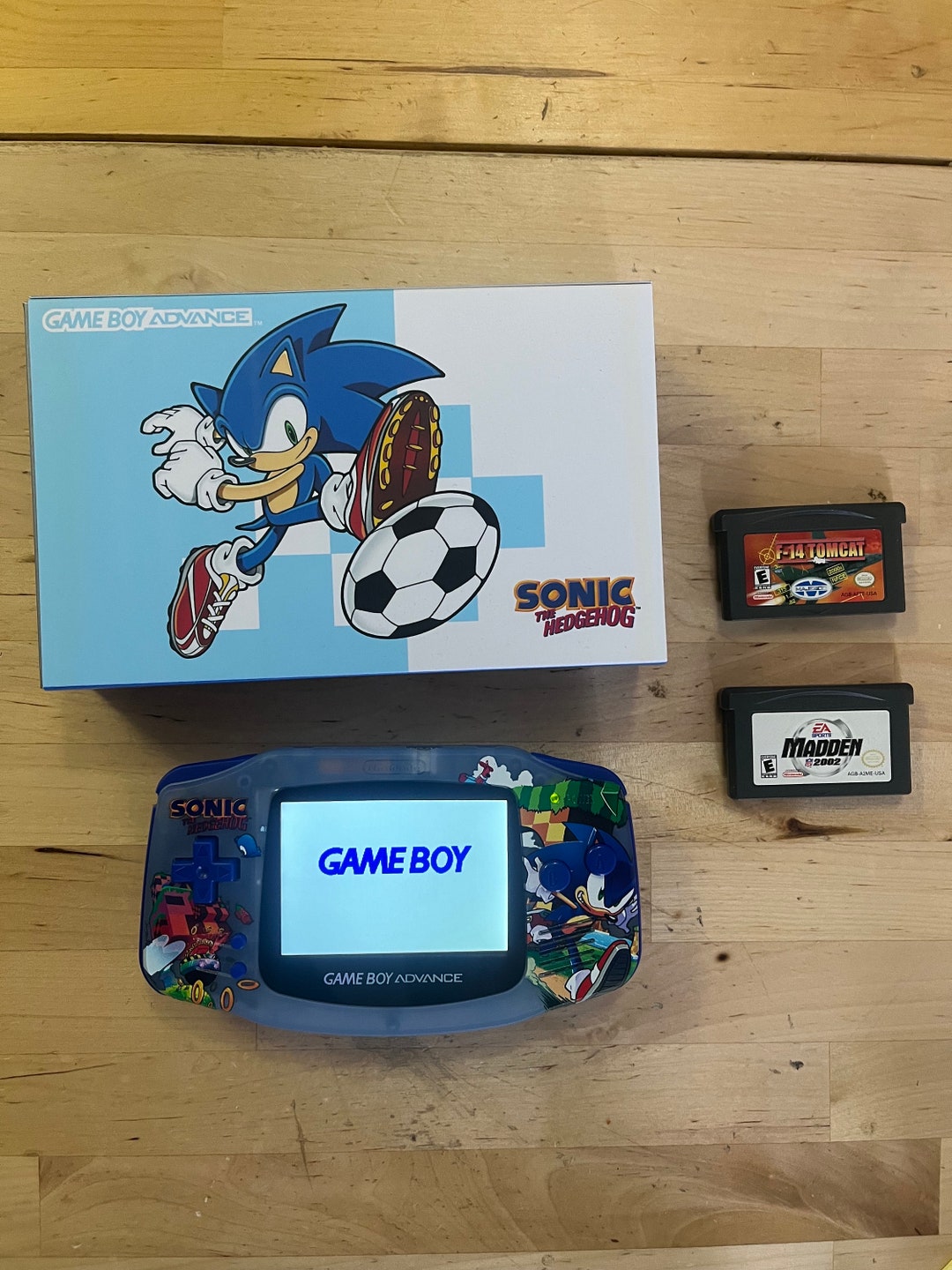 Sonic the Hedgehog Gameboy Advance V2 Backlit IPS GBA Nintendo Carry ...