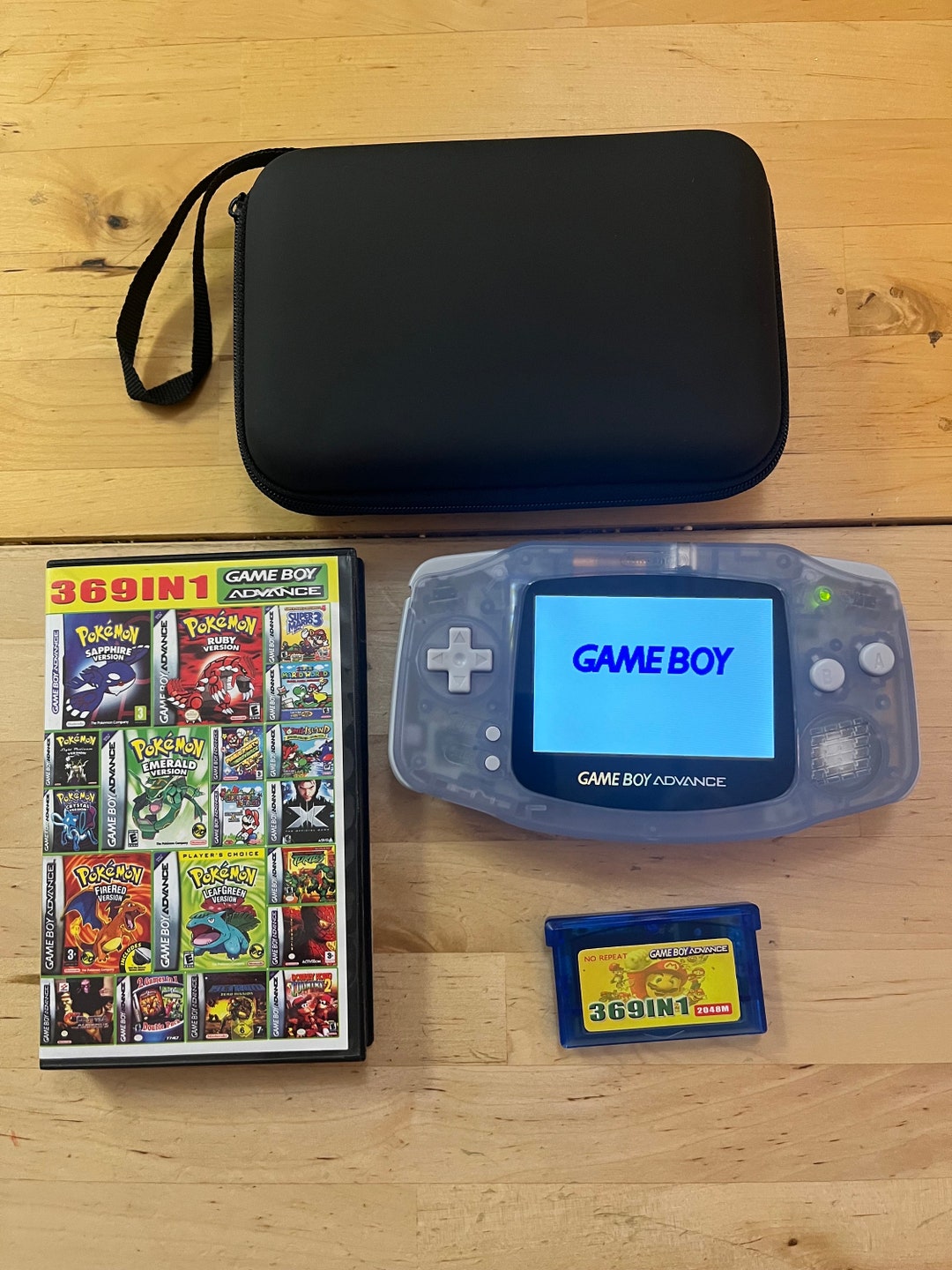 Glacier Blue Nintendo Gameboy Advance Backlit IPS V2 GBA Nintendo Cart ...