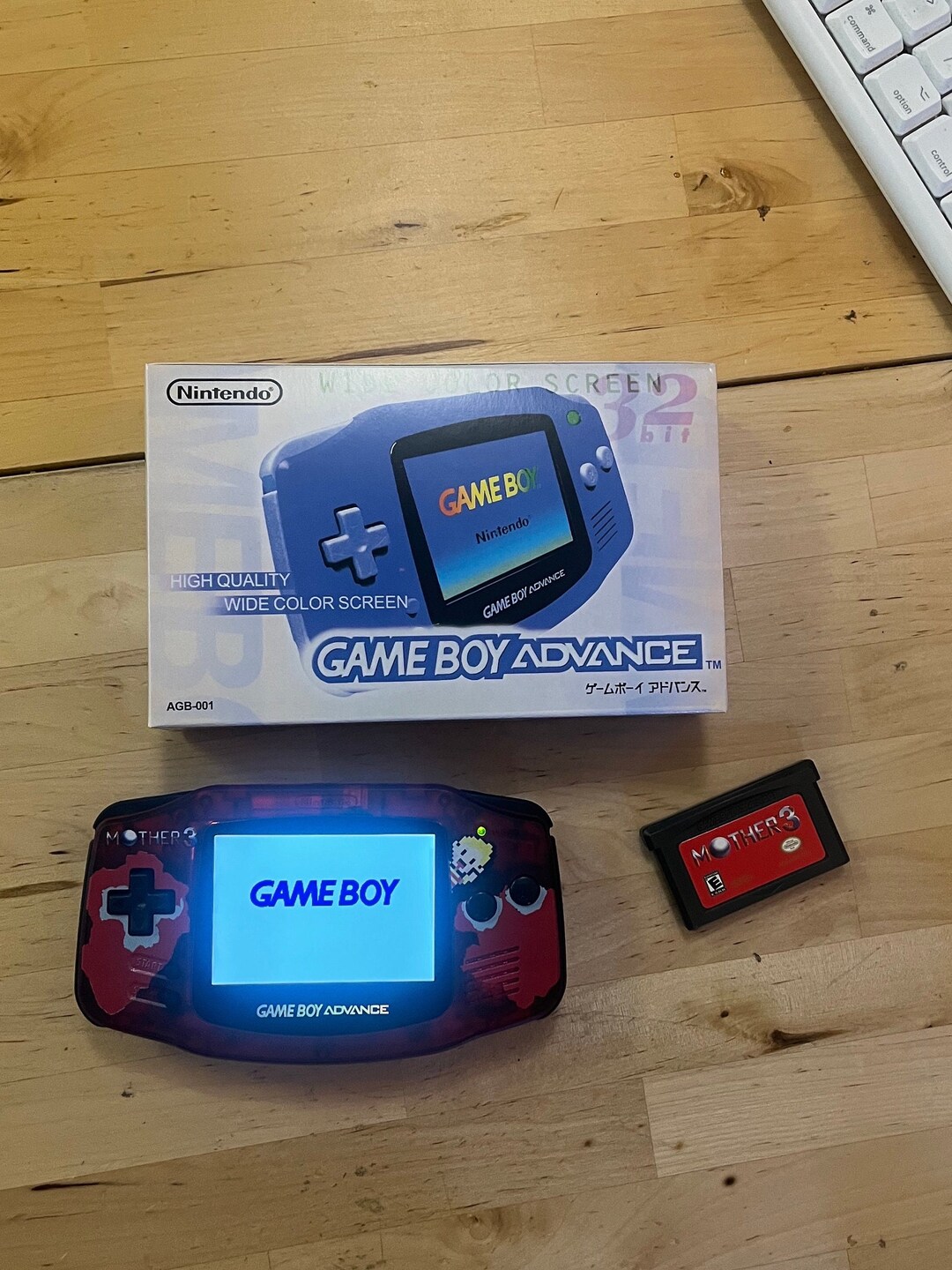 Mother 3 IPS Backlit V2 Nintendo Gameboy Advance GBA RPG Red Cartridge ...