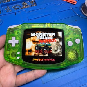 Backlit IPS Translucent Green Gameboy Advance Nintendo GBA NES ...