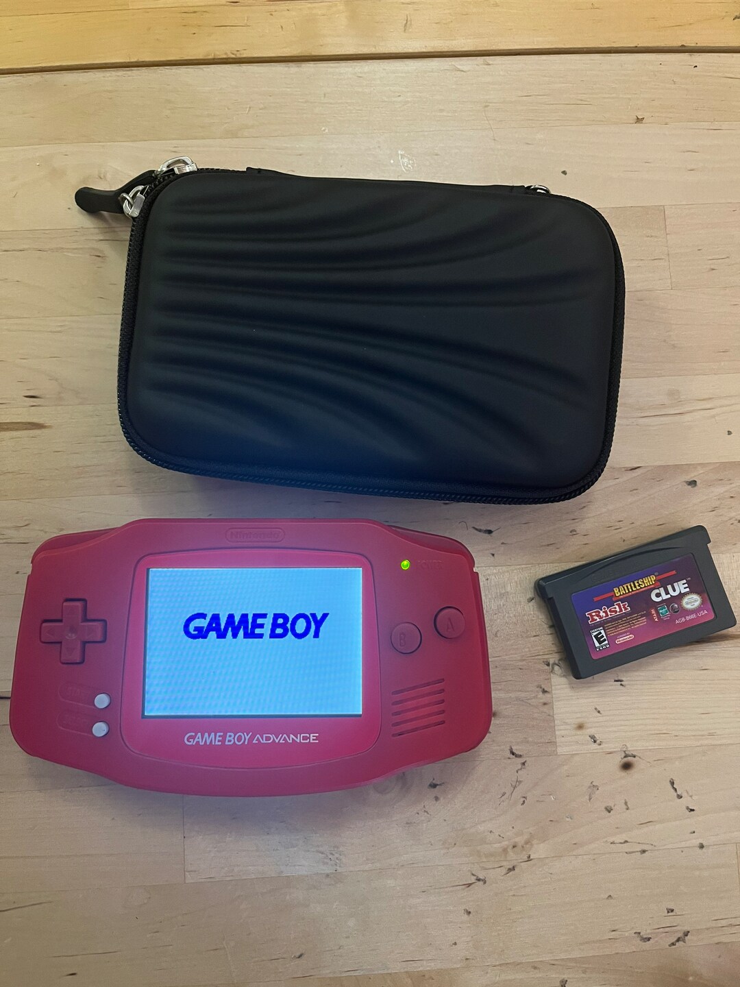 Backlit IPS Red Nintendo Gameboy Advance V2 Game Cartridge Carry Pouch ...