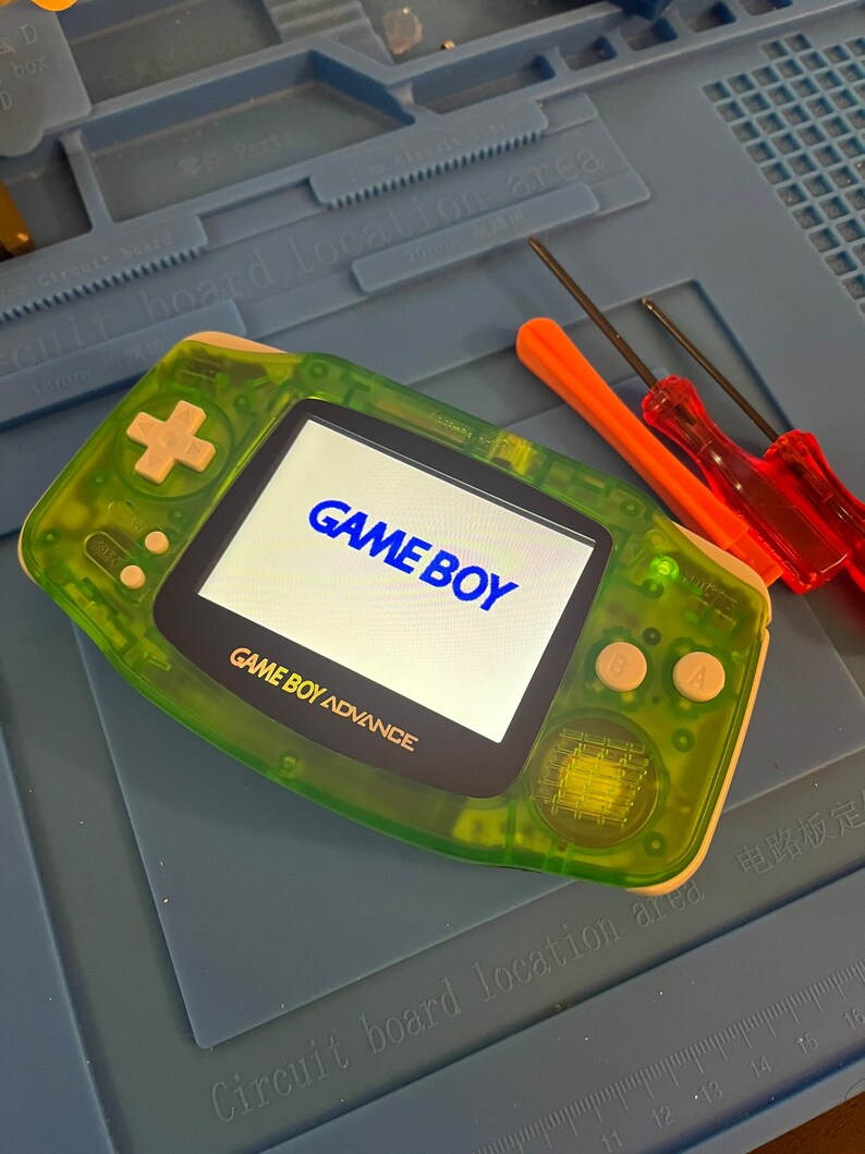 Backlit IPS Translucent Green Gameboy Advance Nintendo GBA NES ...