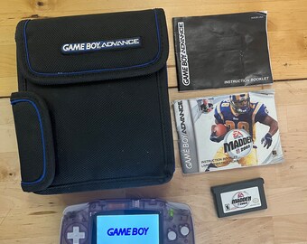 Purple Translucent Gameboy Advance Backlit IPS Screen GBA Nintendo V2 ...