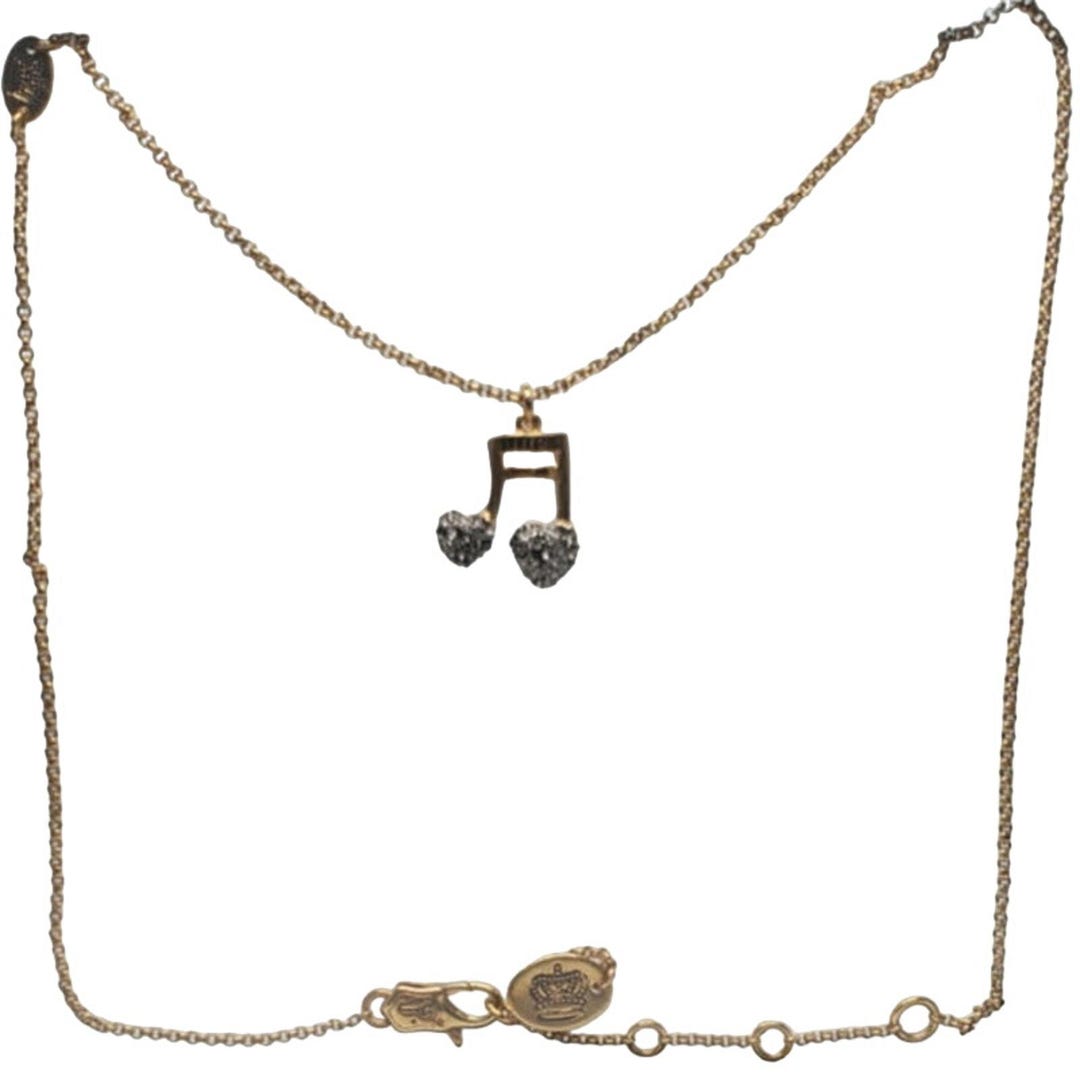 Juicy Couture Music Note Pendant Necklace Vintage Y2K Jewlery - Etsy