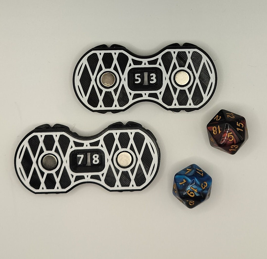 Double Digit Counter Grid Top | Set of TWO | Colorful Game Life Tracker ...