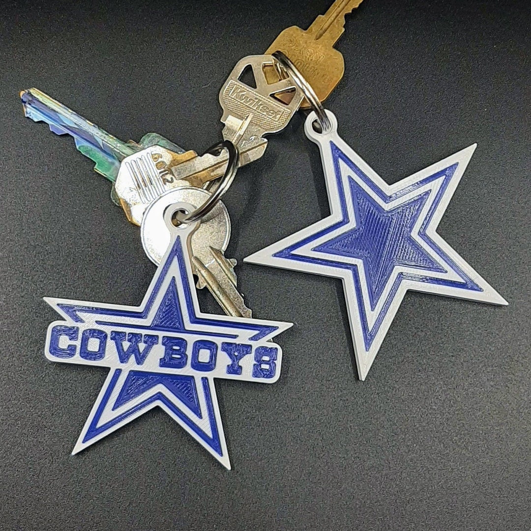 Dallas Cowboys Keychain Football Logo Fun Keyring Team Spirit Custom ...