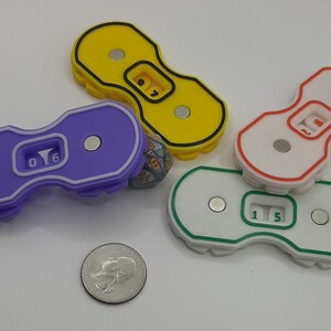 Double Digit Counter Wheel | Set of TWO | Colorful Game Life Tracker 00 ...