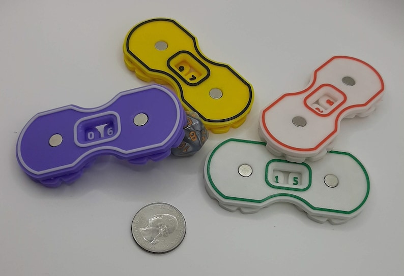 Double Digit Counter Wheel | Set of TWO | Colorful Game Life Tracker 00 ...