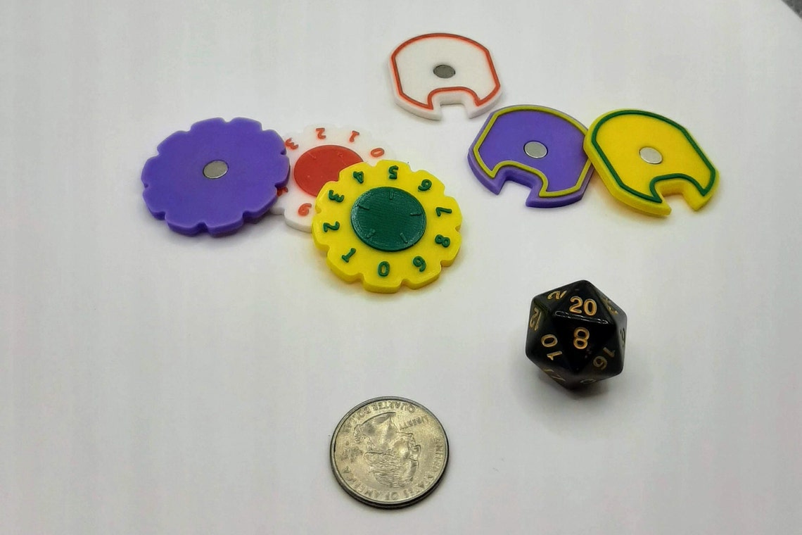Single Digit Counter | Set of FOUR | Colorful Game Tracker | Easy ...